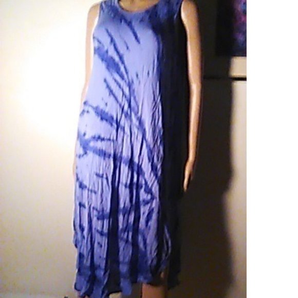 Advance Apparels | Dresses | Advance Apparel Dress Free Size Midi Blue ...